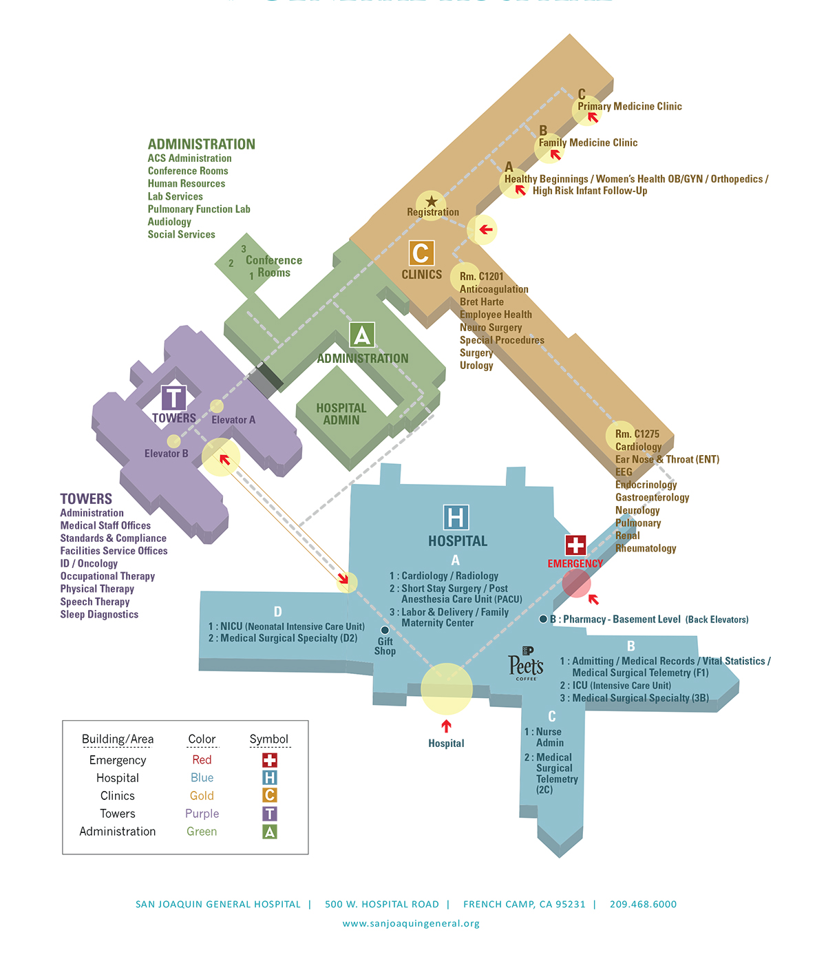 Campus Map - San Joaquin General Hospital